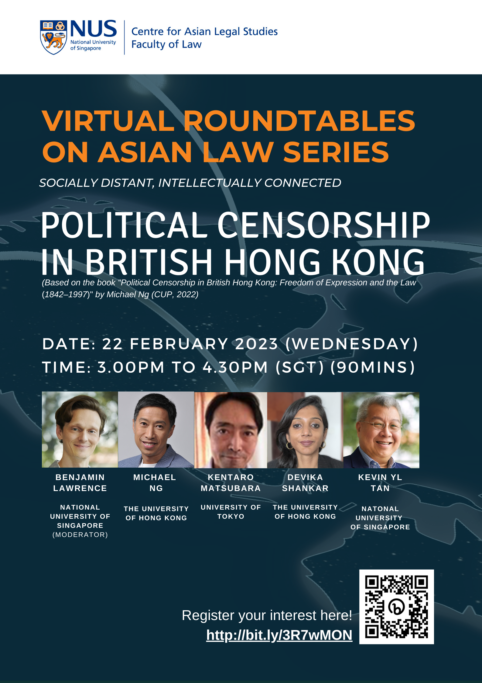 [CALS] Virtual Roundtables on Asian Law - "Political Censorship in ...