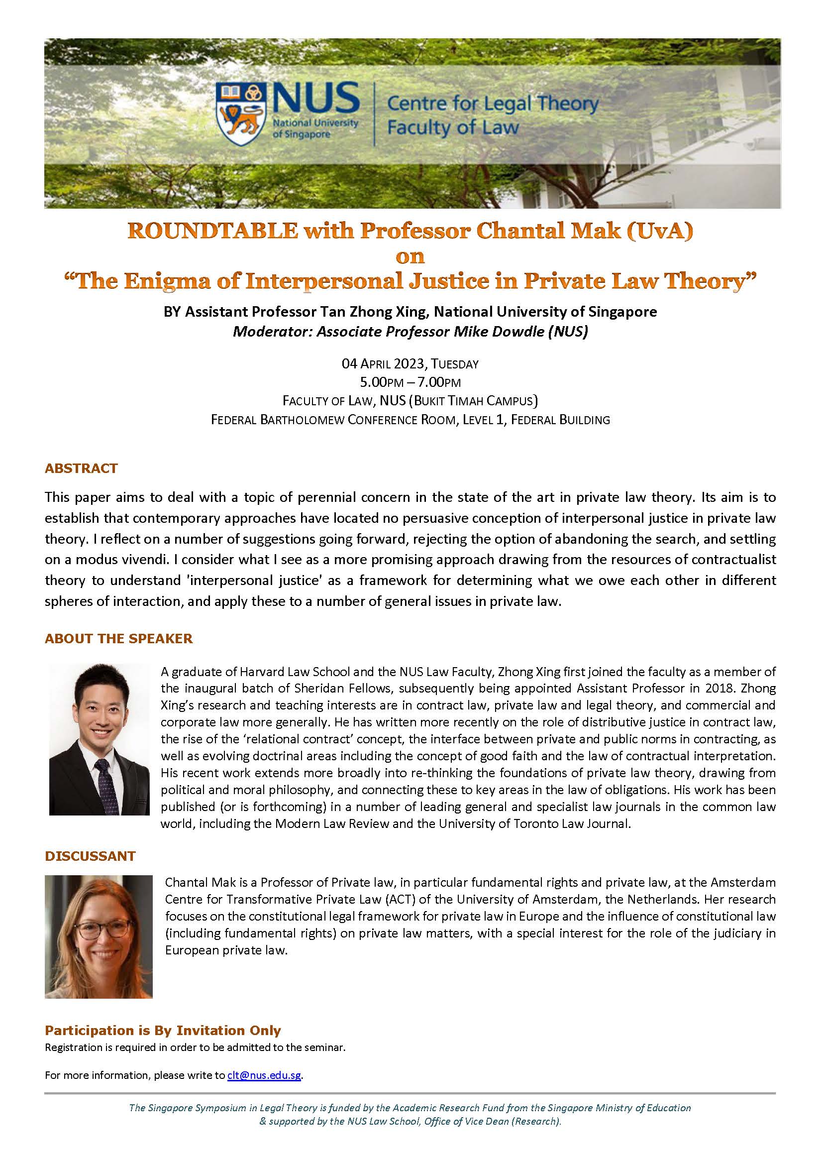 CLT Roundtable "The Enigma of Interpersonal Justice in Private Law ...