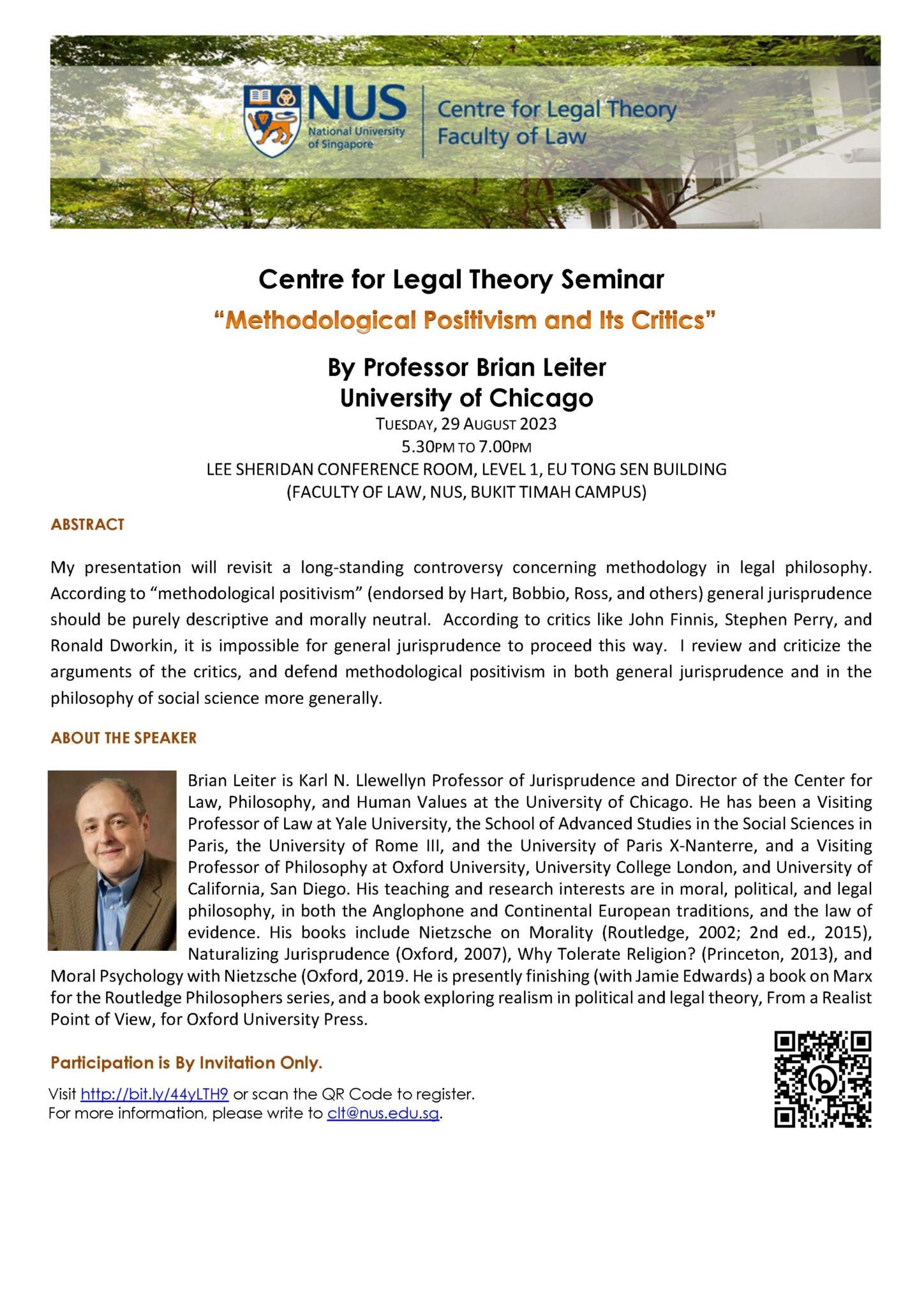 CLT Seminar "Methodological Positivism and Its Critics" by Prof Brian ...