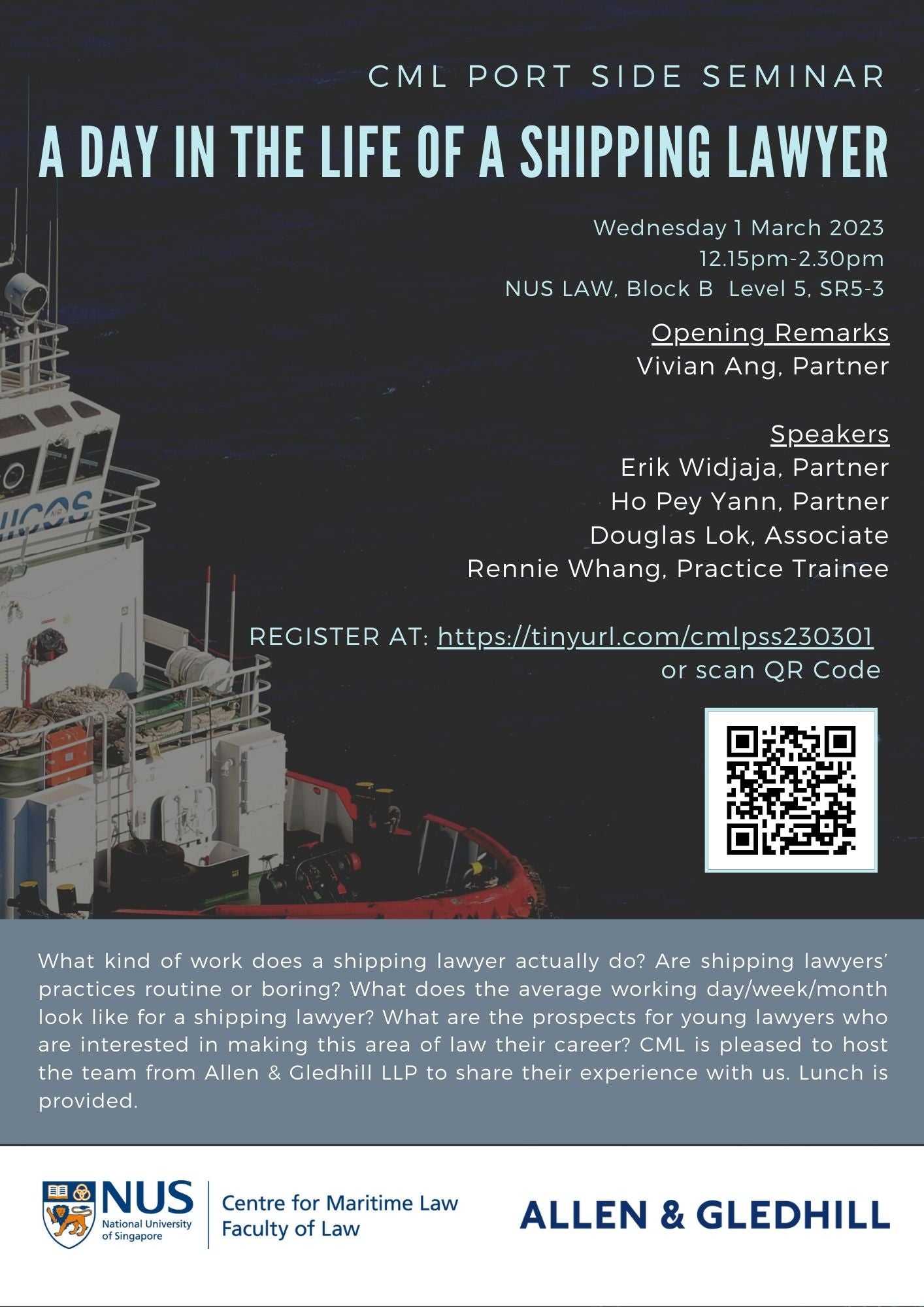 CML Port Side Seminar: A Day in the Life of a Shipping Lawyer - Centre ...
