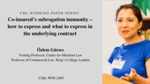 CML Working Paper: Co-insured’s subrogation immunity – how to express ...