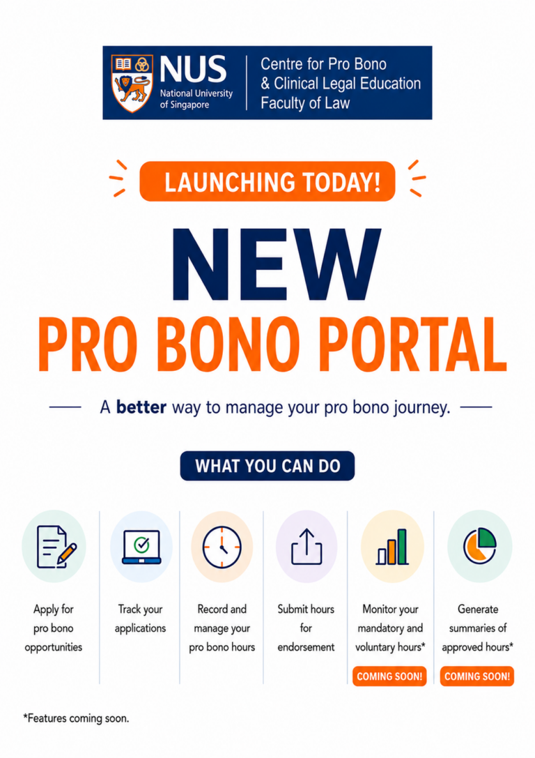 Pro Bono Portal - NUS Law Centre for Pro Bono & Clinical Education (CPBCLE)