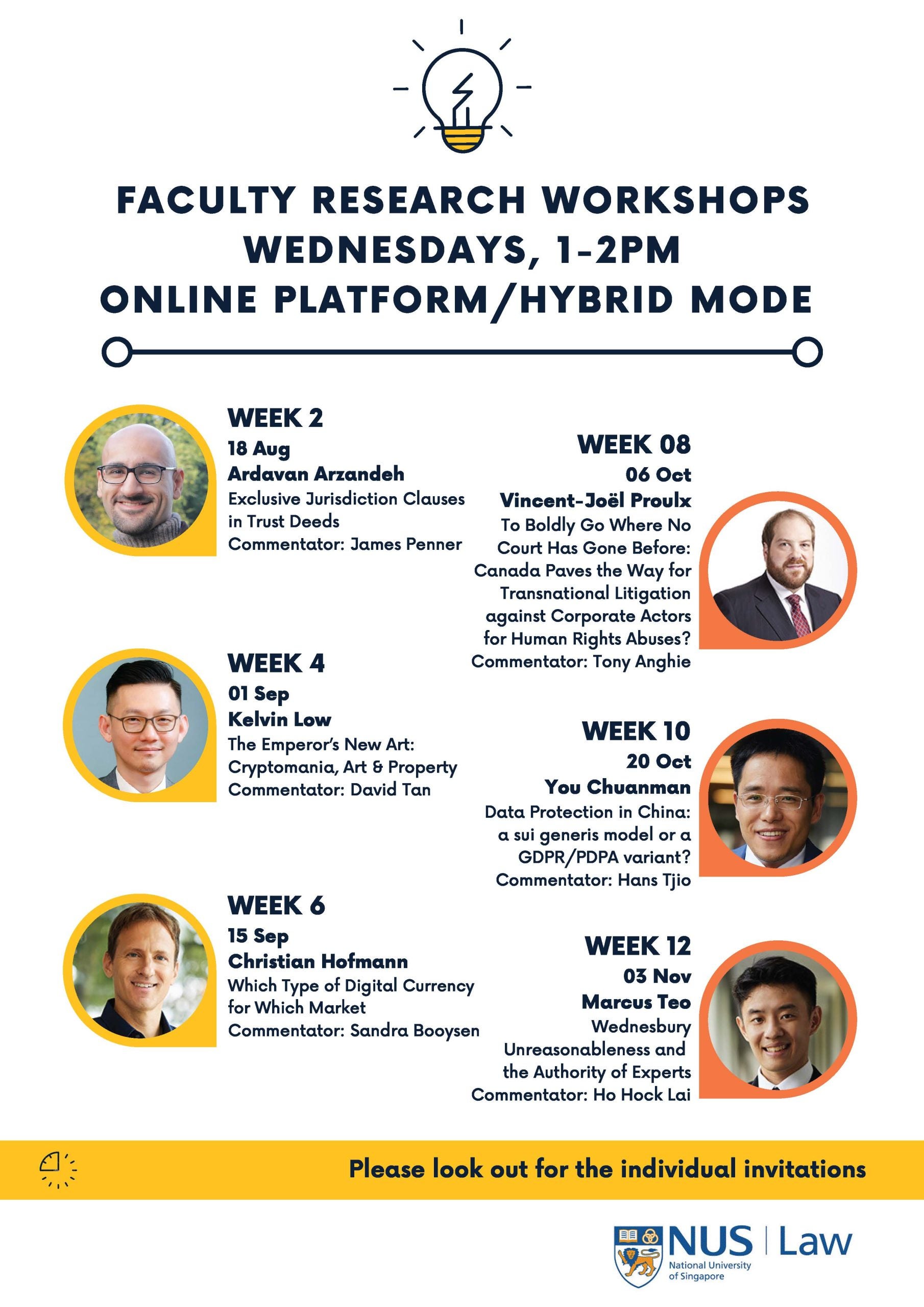 Faculty Research Workshops - NUS Law